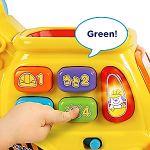 VTech Pop-a-Balls Push & Pop Bulldozer,Yellow