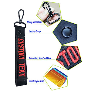 Uayma Keychain Wristlet Lanyard embroidery, personalized lanyard keychain for women and men travel, Nylon belt lanyard for car keys (Dog Buckle)