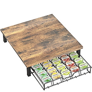 DecoBros K-Cup Storage Drawer, Rustic Brown