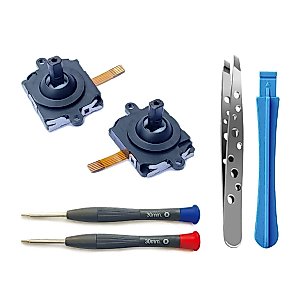 ElecGear Joystick Replacement for Oculus Quest, 2X Left & Right Analog Thumb Stick Control Sensor Module for Quest VR Headset Touch Controller with Repair Tool Kit