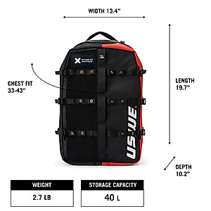 USWE Buddy 40L Athlete Gear Pack, Lightweight Backpack to Store Your Sport Gear & Essentials, Ideal For Travelling, Gym Sessions, Training and More
