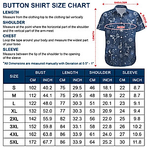 Funny Animal Button Up Shirt for Men, Wild Animal Print Hawaiian Shirt Unisex, Men's Short Sleeves Shirt, Flamingo Partern (Large)