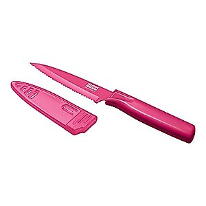 Kuhn Rikon "Colori 1" Serrated Paring Knife, Fuchsia