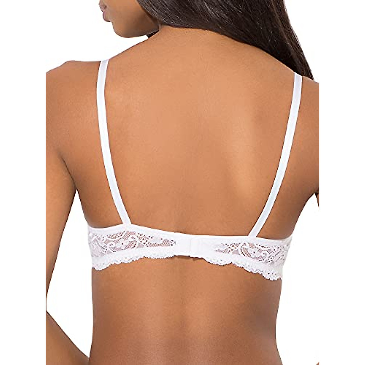 Smart & Sexy womens Maximum Cleavage Underwire Push Up Bra, White With Lace Wings, 36B US