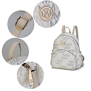 MKF Collection Backpack for Women, Signature Vegan Leather Top-Handle Carry on Backpack Female Travel bag Red