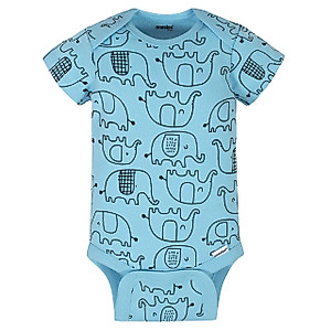 Onesies Brand baby-boys 8-pack Short Sleeve Mix & Match Bodysuits and Toddler T Shirt-Set, White Elephant, 0-3 Months US