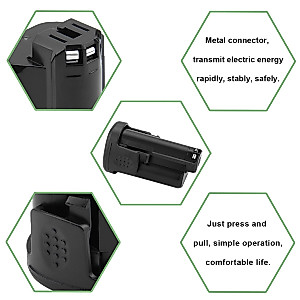 Hanaix 2 Pack 12V 3.0Ah Battery for Dremel B812-01 B812-02 B812-03 Compatible with 8200 8220 8300 Rotary Oscillating Cordless Tools Dremel 12V Battery Li-ion