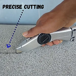 Generic Retractable Utility Knife with Holster, Roofing knives, Silver