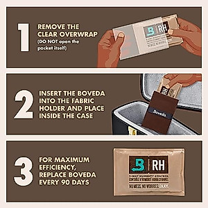 Boveda High-Absorbency 49% Two-Way Humidity Control Pack for Music Instruments in Extreme Humidity – Single – Size 40 – Prevents Warping & Cracking of Wooden Instruments – Individually Wrapped