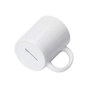 AmazonCommercial 12-Piece Porcelain, 10 Oz. Gourment Coffee Mug Set, White