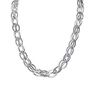 UNY JEWEL Twisted Cable Wire Link Chain Bracelet Two Tone Designer Brand Inspired Women Jewelry Valentine Christmas Gift (Silver)