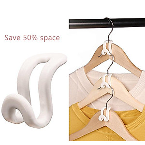 DHDestined Fateful 70 Pack Clothes Hanger Connector Hooks, Mini Cascading Hanger Hook, Heavy Duty Space Saving for Closet