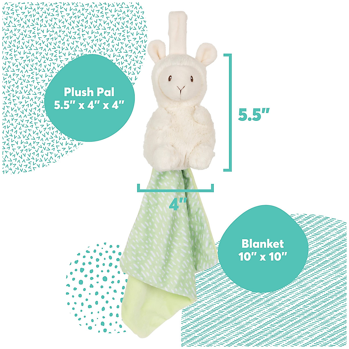 GUND Baby Lil’ Luvs Tuck-Away Lovey, Liam Llama, Ultra Soft Animal Plush Toy with Built-in Baby Blanket for Babies and Newborns