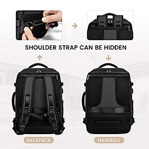 LOVEVOOK Travel Backpack,Carry On Backpack Flight Approved with Toiletry Bag,Expandable Large Laptop Backpack Women Waterproof Backpack Fit 17.3 Inch with USB Charging Port Shoes Compartment