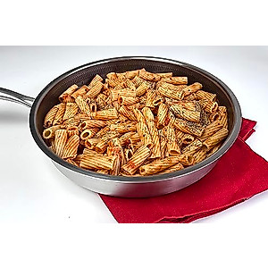 FCUS Stainless Steel Frying Pan with Lid, Non Stick Frying Pans 12 inch Oven Safe, Stainless Steel Frying Pans Nonstick, Skillet with Lid and Handle, PFOA Free(Dishwasher/Induction/Gas/Electric Stove)