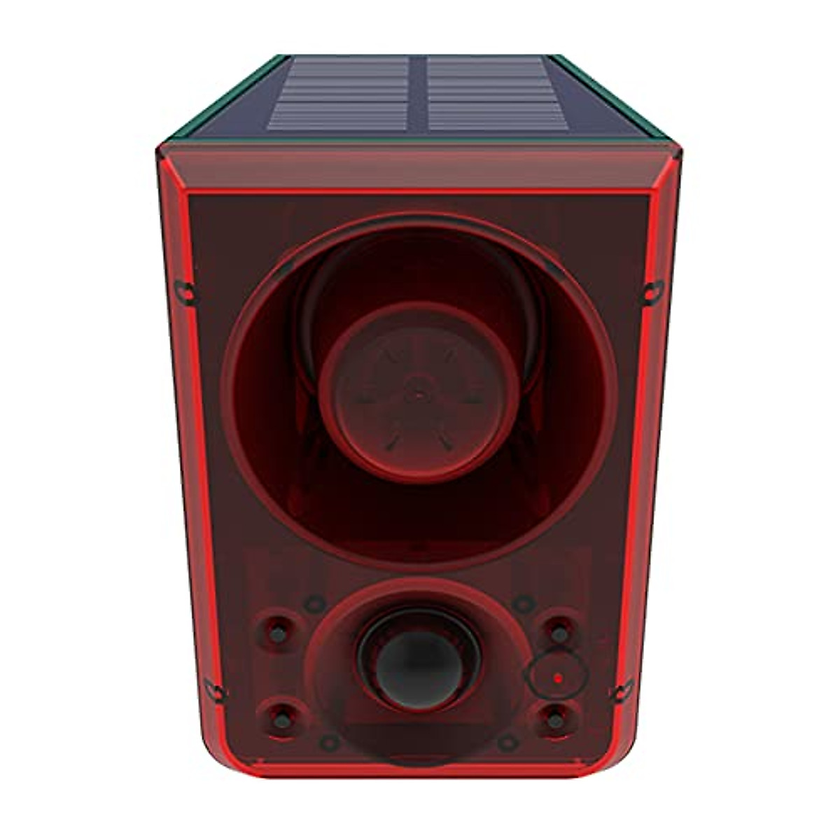 Aolyty Solar Warning Lights with Remote Control, 129DB Sound Solar Strobe Alarm Light Volume Adjustable 3 Modes Motion Sensor Security Light Waterproof for Home Farm Barn Yard Orchard