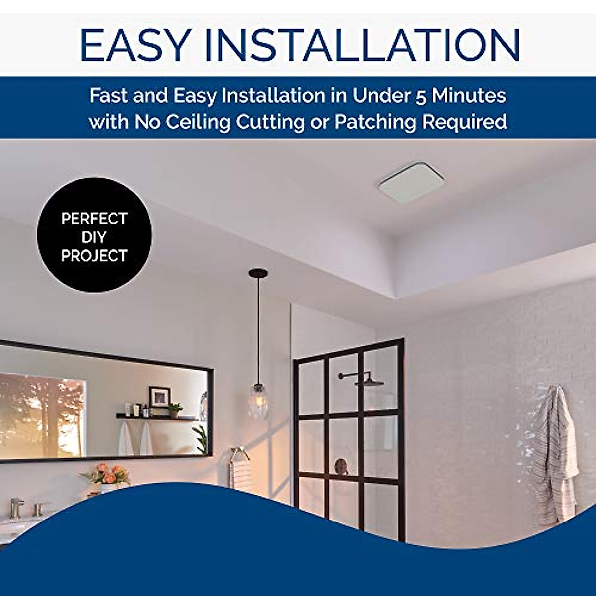 Broan-NuTone FG701S Universal CleanCover Bathroom Exhaust Upgrade Grille Cover, White Bath Fan