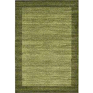 Unique Loom Del Mar Collection Area Rug-Transitional Inspired with Modern Contemporary Design, 6' 0" x 9' 0", Light Green/Beige