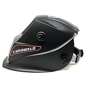 CANAWELD Auto Darkening True Color Welding Helmet 1/1/1/2 High Optical Class Solar Powered Welder Mask with 2 Sensors (Classic Duty-Black)
