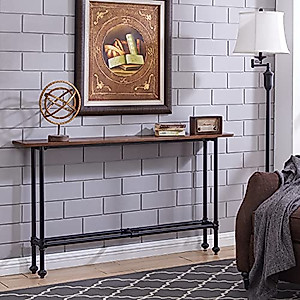 SEI Furniture Agnew Skinny Console Table, black (AMZ0906MC), 56 in x 8 in x 30 in