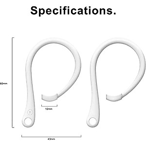 4 Pairs Ear Hooks Designed for AirPods Pro 2 & Air Pods Pro 1，AirPod 3 & 2 & 1,JNSA AirPod Pro2 Pro1 Air Pods 3 2 1 Ear Hook Anti-Slip Fit Sports Earhooks Accessories White/Black/Green/Pink WBGP