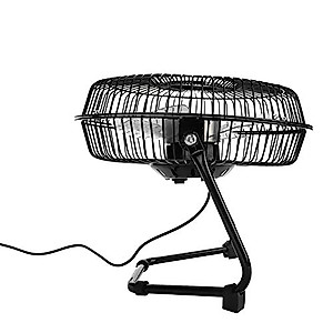 Iron USB Solar Panel Fan, 8 inch 5.2W 6V Cooling Fan + Solar Panel for Outdoor Traveling