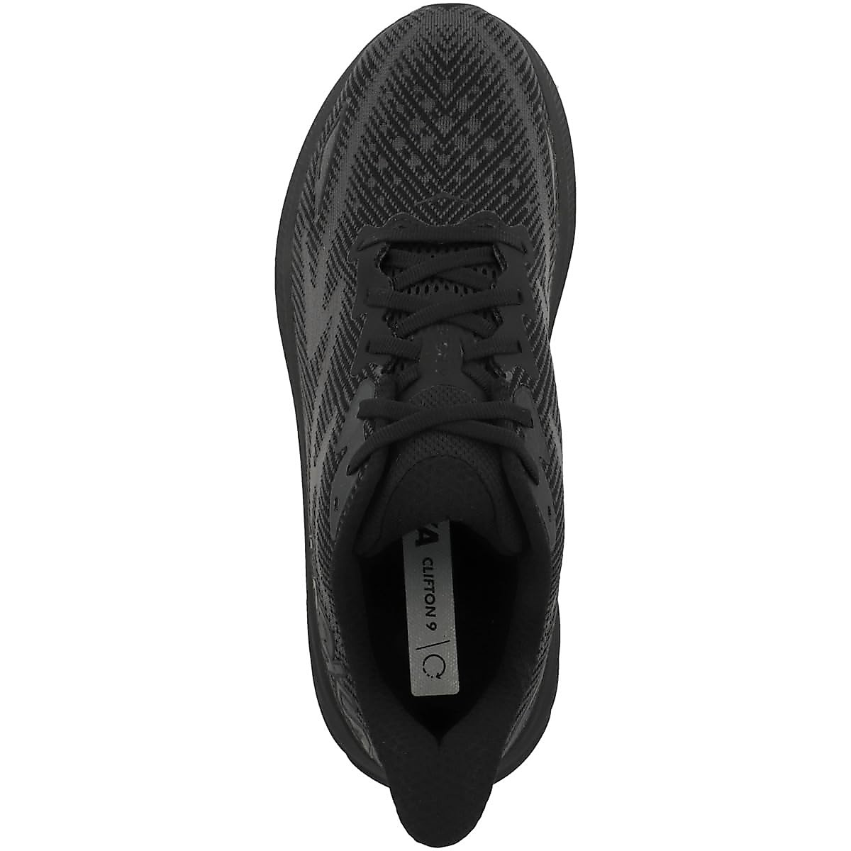 Hoka Men's Clifton 9 Sneaker, Black/Black, 12