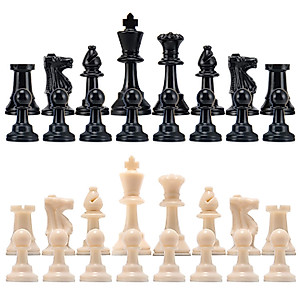 Amerous Chess Pieces, Chessmen with 3.75” King Height, Figure Figurine Chess Pawns for Chess Board Game - Pieces Only