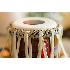 Concert Tabla Drum Set, 5½ Kg Lacquer Polish Copper Bayan, Maharaja, Finest Dayan with Padded Bag, Hammer, Cushions & Cover (PDI-BJJ)