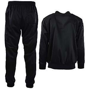 ChoiceApparel Mens Athletic 2 Piece Tracksuit Set (3XL, 888-Black)
