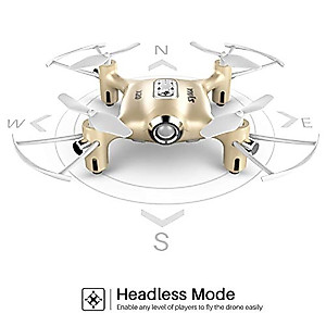 Pocket Drones for Kids with Headless Mode,Altitude Hold,3D Flip,2.4Ghz Nano LED Small RC Quadcopter，Easy to Fly Indoor Helicopter Plane for Beginners