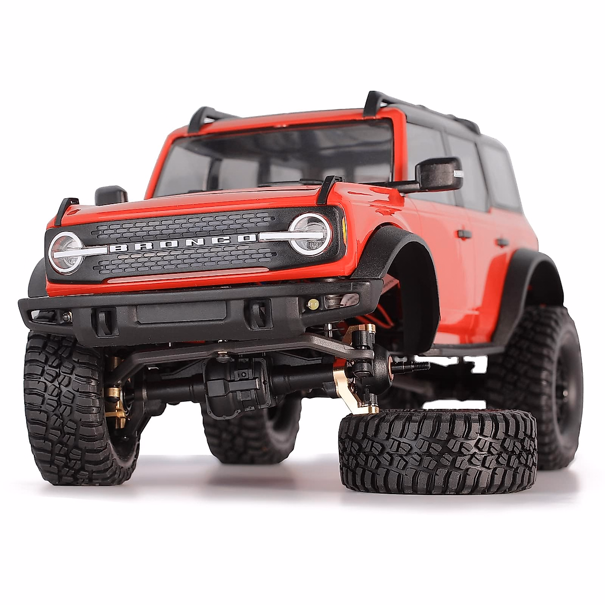 INJORA Brass Steering Blocks Knuckle, Steering Link and Caster Blocks C-Hubs Set for TRX4M 1/18 RC Crawler Upgrade Parts, Black