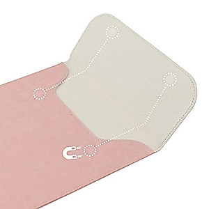 Allinside 13" Laptop Sleeve Compatible with MacBook Air 13 2018-2022 (M2 A2681 M1 A2337)/ MacBook Pro 13 2016-2022 (M2 A2686 M1 A2338 A2251 A2289 A2159), PU Leather Laptop Case, Pink