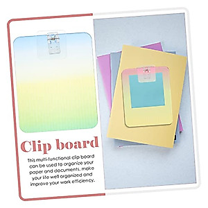 EXCEART Rubber Cutting Board 6 Pcs Plate Clamp Exam Paper Clips File Clipboards Document Holder Business Office Plastic Test Paper Holder Office Supplies Clipboards Clipboard for Office