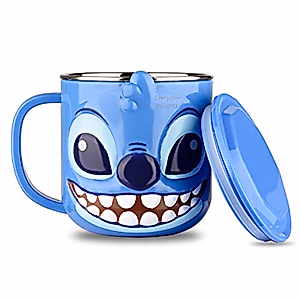 Everyday Delights 3D Stitch Blue Durable Stainless Steel Insulated Cup with Lid, 250ml