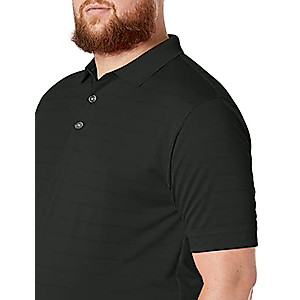Callaway Men's Basic Short Sleeve Opti-Vent Open Mesh Polo Golf Shirt , Black, Small