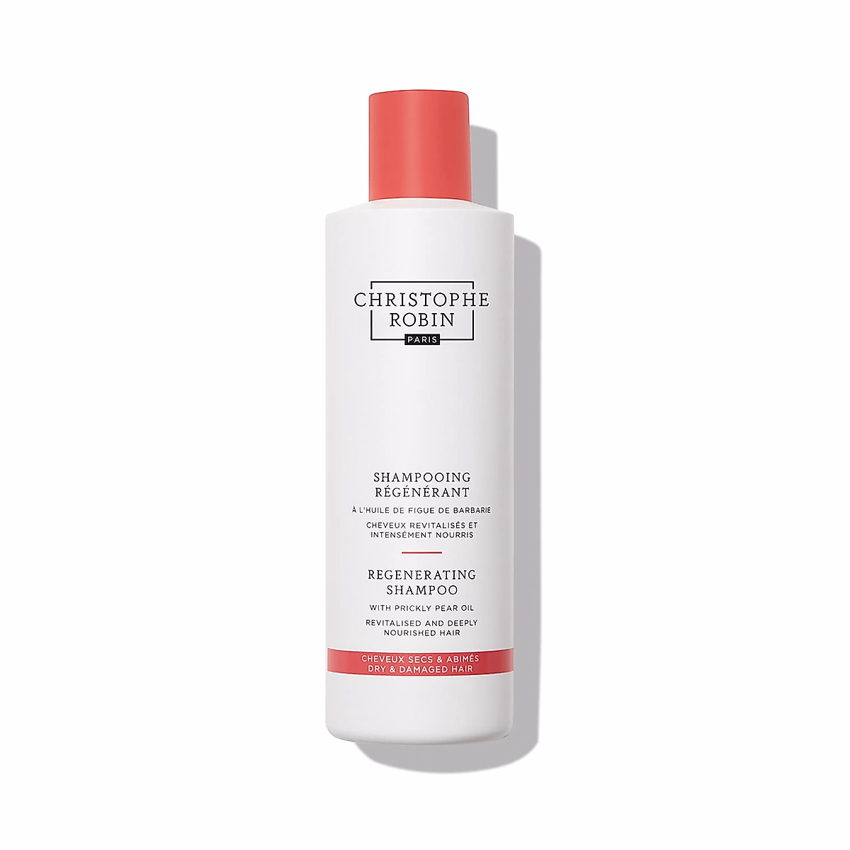 Christophe Robin Regenerating Shampoo With Prickly Pear Oil for Dry, Damaged and Chemically Treated Hair 8.4 fl. Oz