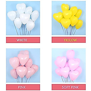 100 10-inch Color Heart shaped balloons 10 Kinds of Rainbow Party Latex Balloons for Valentines Day,Propose Marriage,Wedding Party…