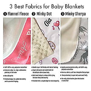 Ussunarts Personalized Baby Name Blanket - Custom Blankets with Name for Boys - Cow Print Blanket – Monogram Baby Name Blanket - Cow Nursery Decor - Cow Kids Bedding, Minky Black/Brown