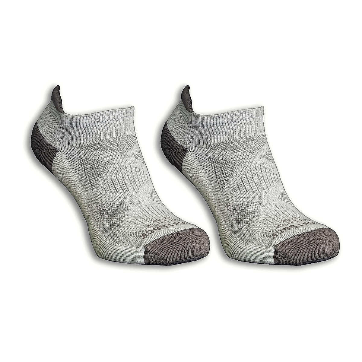 Wrightsock Unisex Run Luxe Single Layer Tab Socks, Titanium, X-Large