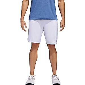 adidas Men's Axis Knit Training Shorts (White/Grey, M)
