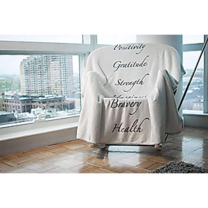 Plant Based Pros Healing Blanket with Inspirational Message of Love Hope Happiness Health - Super Soft Throw Blanket is The Perfect Recovery Blanket or Cancer Gift for Men and Women - Teal Blanket