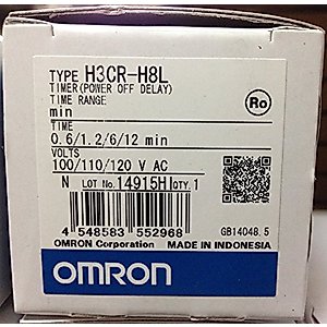 OMRON INDUSTRIAL AUTOMATION H3CR-H8L AC100-120 M SOLID STATE TIMER, DPDT, 12MIN, 120VAC
