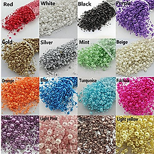 Krismile200 Feet Roll white Pearl String Party Garland Wedding Centerpieces Bridal Bouquet Decoration Pearl String Bead Garland Wedding Decoration DIY Table Centerpieces Bridal Shower Party Supplies