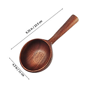 Cabilock Wooden Scoop Wooden Water Ladle Sauna Water Scoop Spa Spoon Bath Salts Spoon Japanese Style Water Ladle Dipper Bath Scoop Cup for Water Sauna Garden Wood Water Scoop Meatball Scoop
