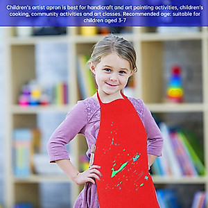 Children's Artists Fabric Aprons,12 Colors Kids Artist Aprons,Non Woven Artist Apron For Kid,Children Painting Aprons,Kids Art Smocks for Classroom,Kitchen,Community Event,Crafts&Art Painting Activity