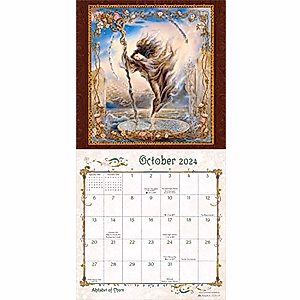 Women of Myth & Magic 2024 Fantasy Art Wall Calendar by Kinuko Craft | 12" x 24" Open | Amber Lotus Publishing