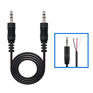 DAOKI 6PCS PAM8403 3W+3W Digital Power Amplifier Board DC 5V Dual Channel Stereo Power Amplifier Module with Volume Control Potentionmeter with 6PCS Knob Cap, 3PCS 3.5mm Audio Jack Cable