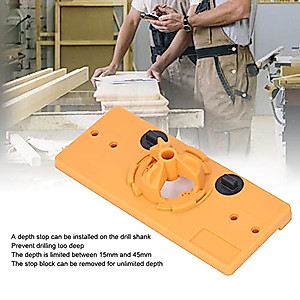 Hinge Drilling Hole Jig Concealed Hinge Hole Saw Jig,Hinge Jig Kit Hinge Jig kit Hinge Hole Cutter Hinge Hole Cutter ABS Tool (Yellow)