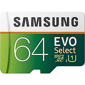 Samsung 64GB 80MB/s EVO Select Micro SDXC Memory Card (MB-ME64DA/AM)